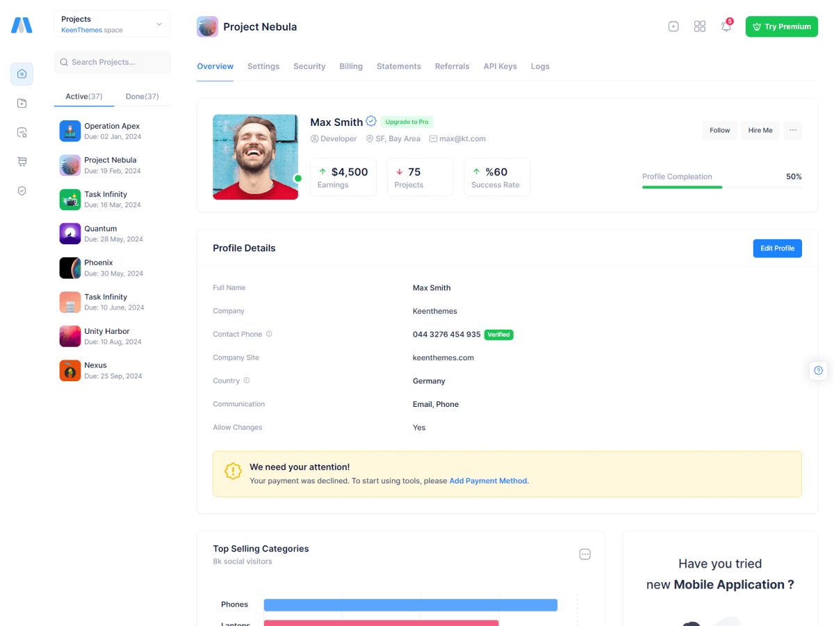 Metronic - The World's #1 Selling Bootstrap Admin Template by KeenThemes Metronic - The World's #1 Selling Bootstrap Admin Template by KeenThemes